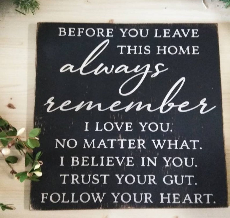 Before You Leave This Home Sign Black Before You Leave Sign | Etsy
