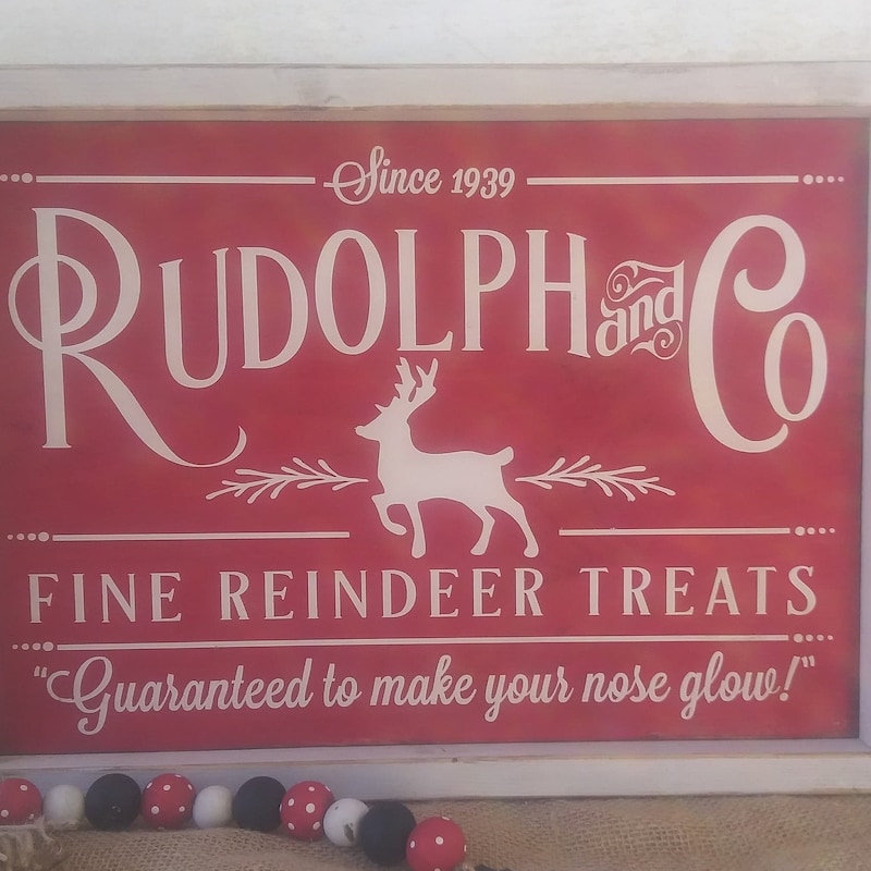 Reindeer Sign - Etsy