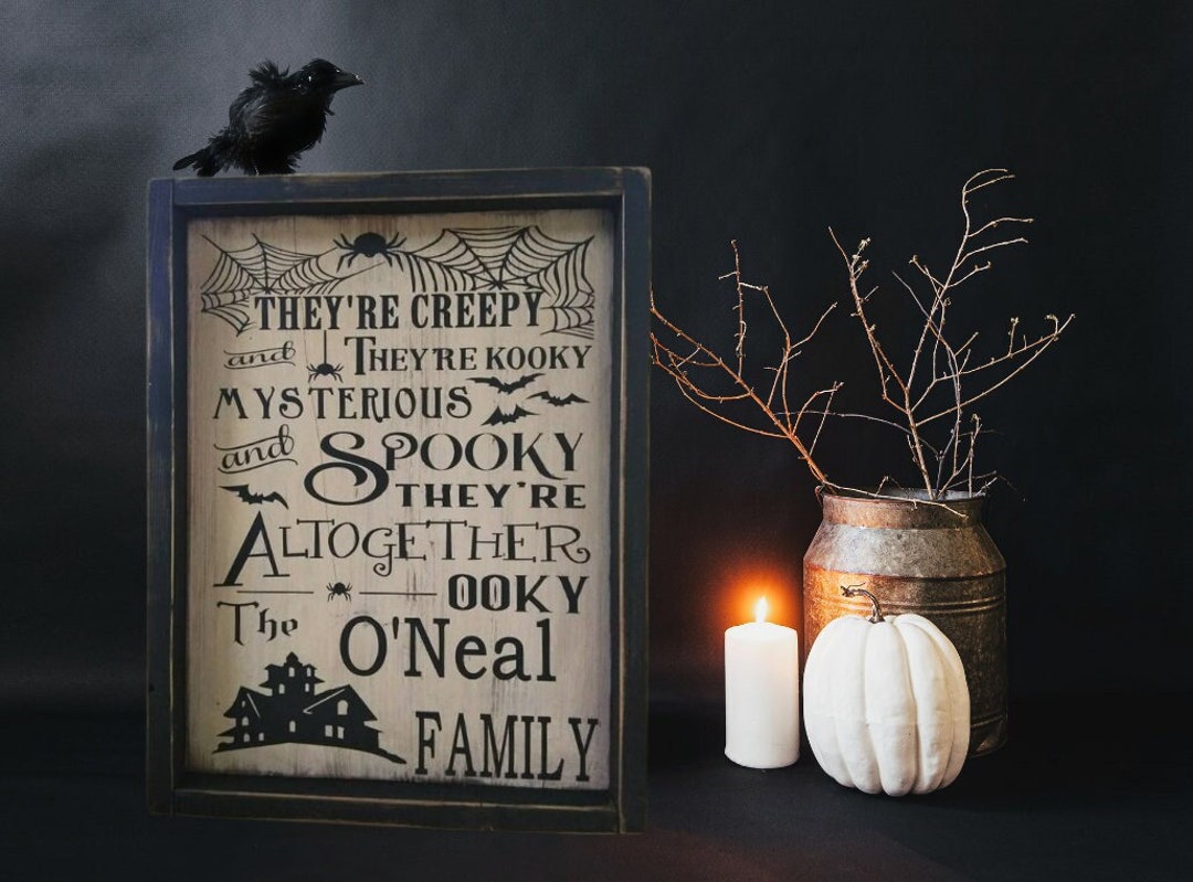 Adams Family Personalized Sign - Halloween Sign - Personalized Family ...