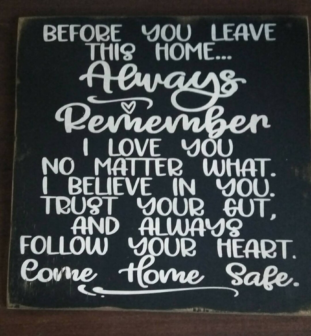 Before You Leave This Home Sign - Black Before You Leave Sign - Rustic ...