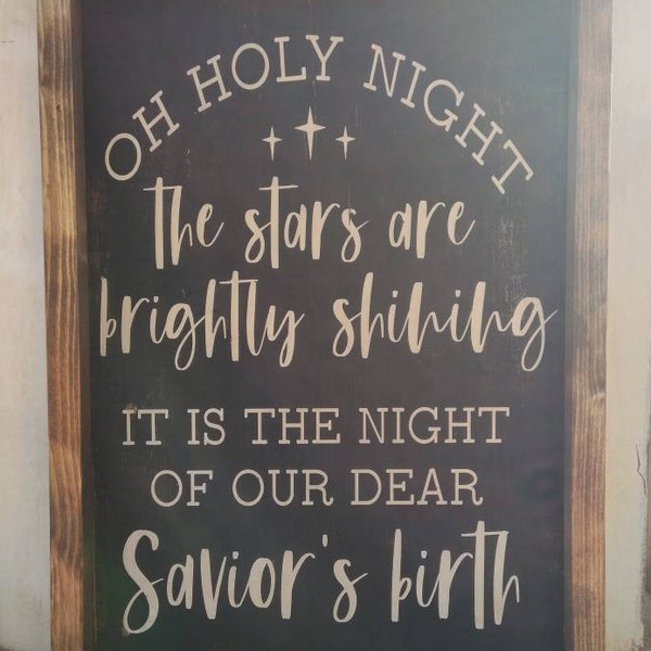 O Holy Night Sign Svg - Etsy