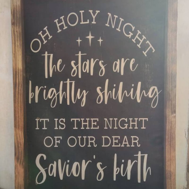 Oh Holy Night Sign - Etsy