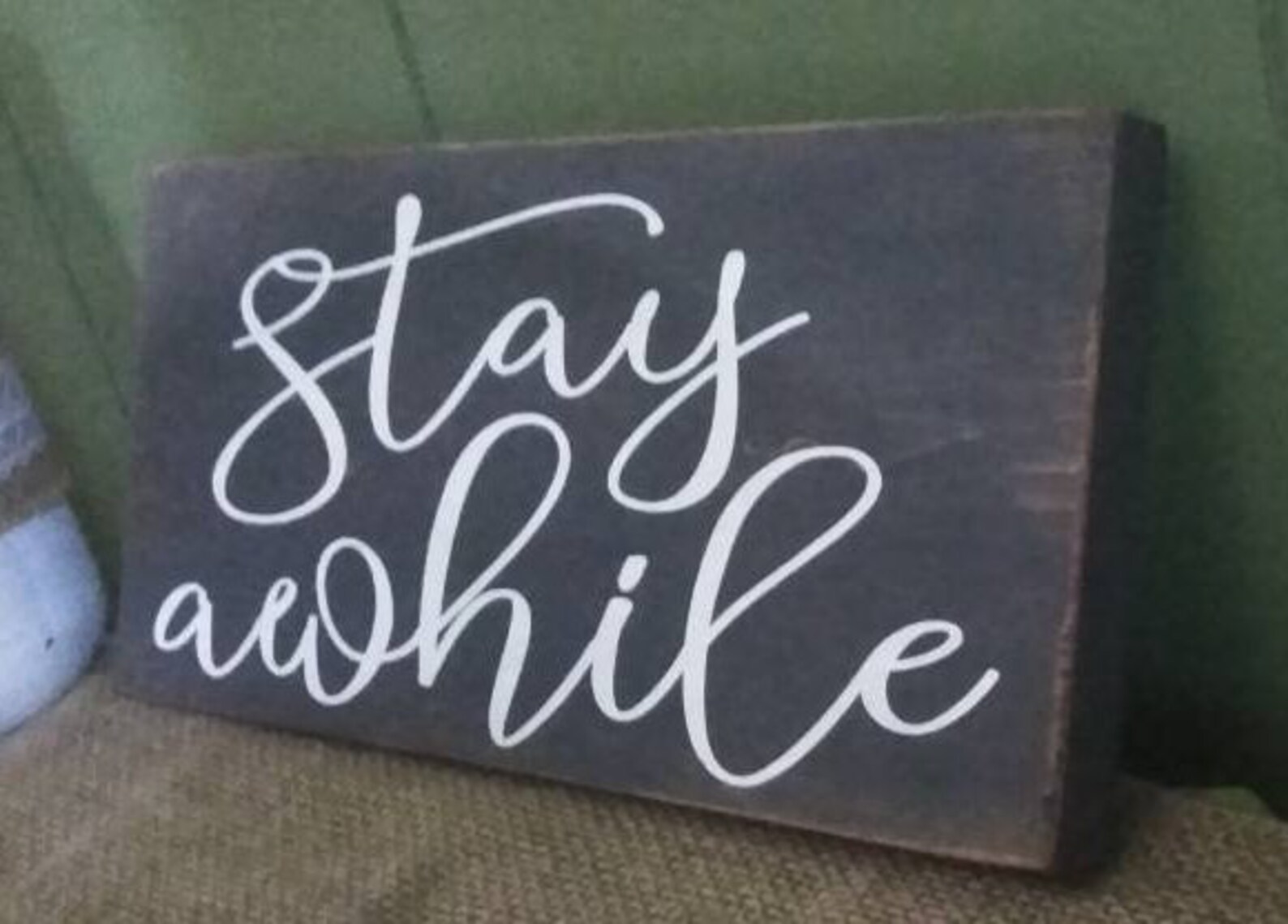 Stay Awhile Sign Rustic Sign Guest Room Sign Home Decor - Etsy