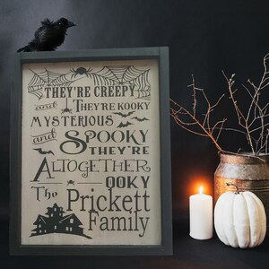 Adams Family Personalized Sign - Halloween Sign - Personalized Family ...