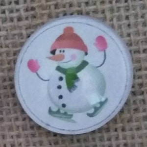 Snowman Magnets Christmas Magnets Sledding Magnets - Etsy