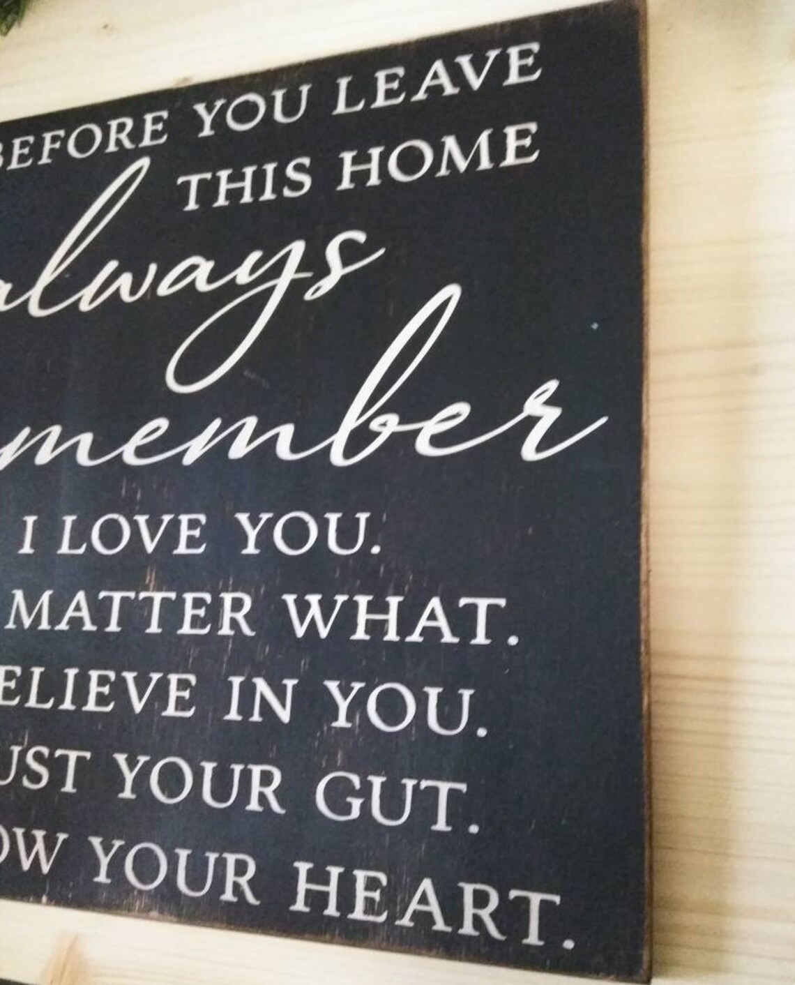 Before You Leave This Home Sign Black Before You Leave Sign | Etsy
