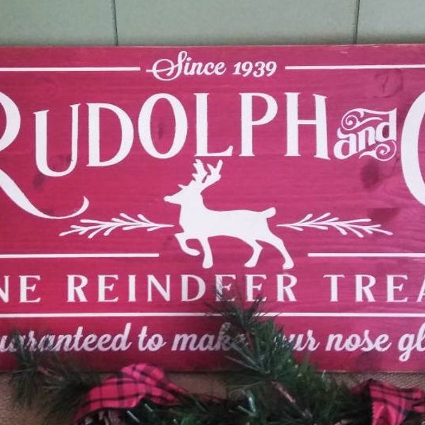 Reindeer Sign - Etsy