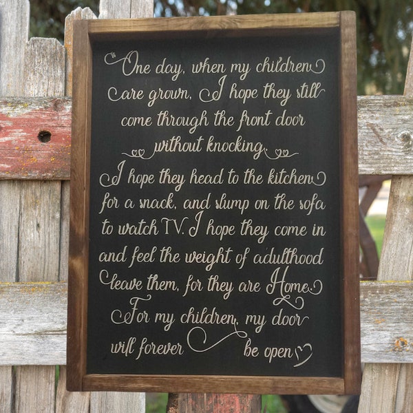One Day When My Children Are Grown Sign - Etsy