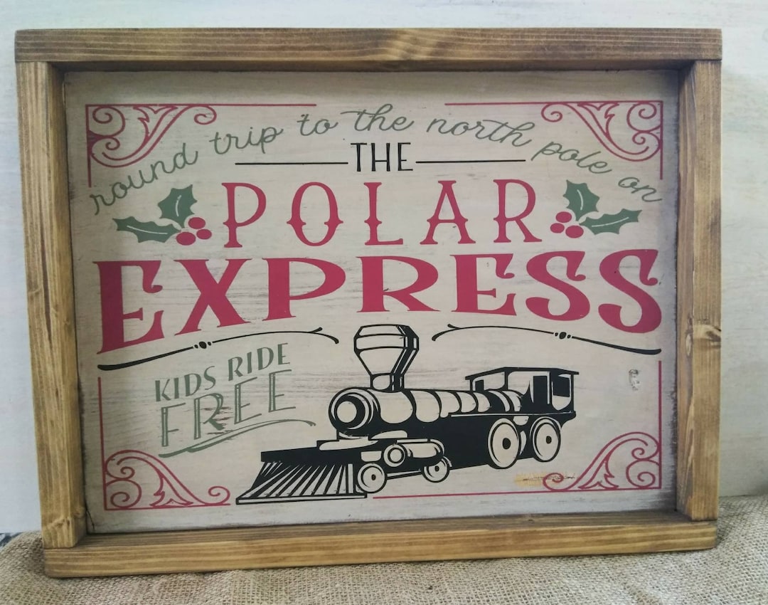 Polar Express Sign - Christmas Sign - North Pole Sign - Christmas Decor ...