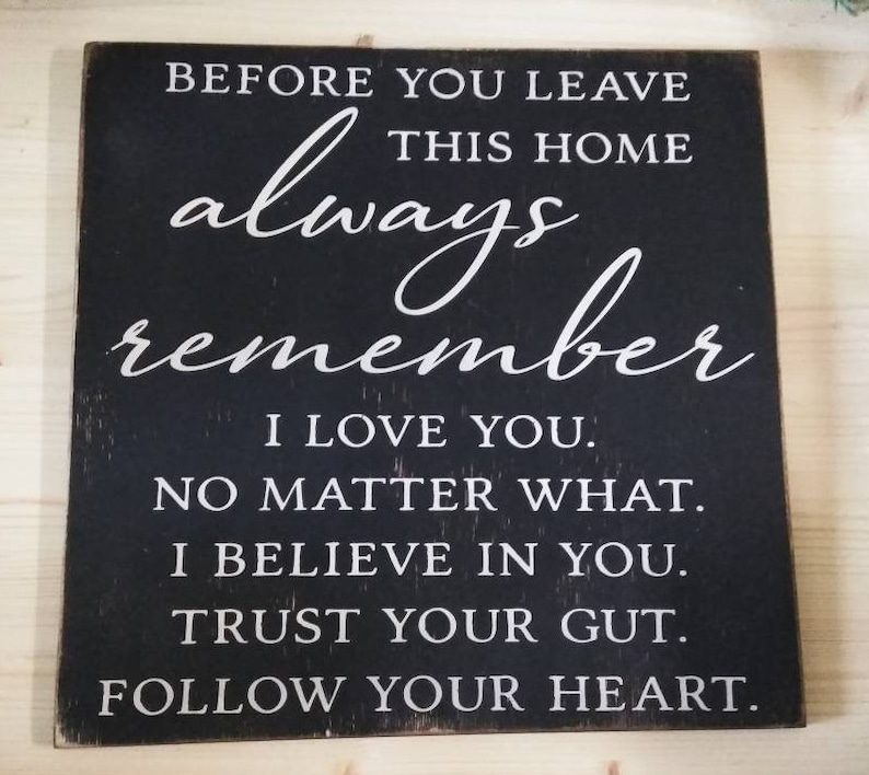 Before You Leave This Home Sign Black Before You Leave Sign | Etsy