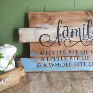 Family Sign - Little Bit Crazy Sign - Lot of Love Sign - Crazy Family ...