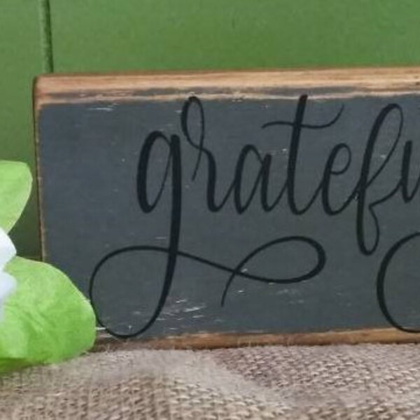 Grateful Sign - Etsy