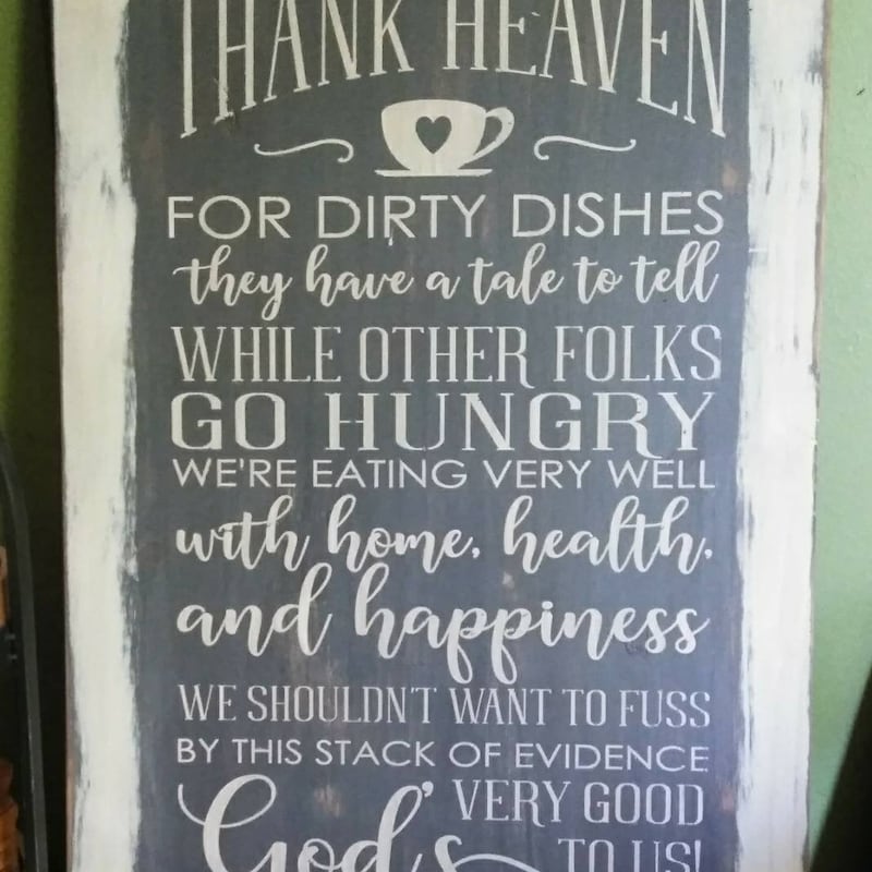 Dishes Sign - Etsy