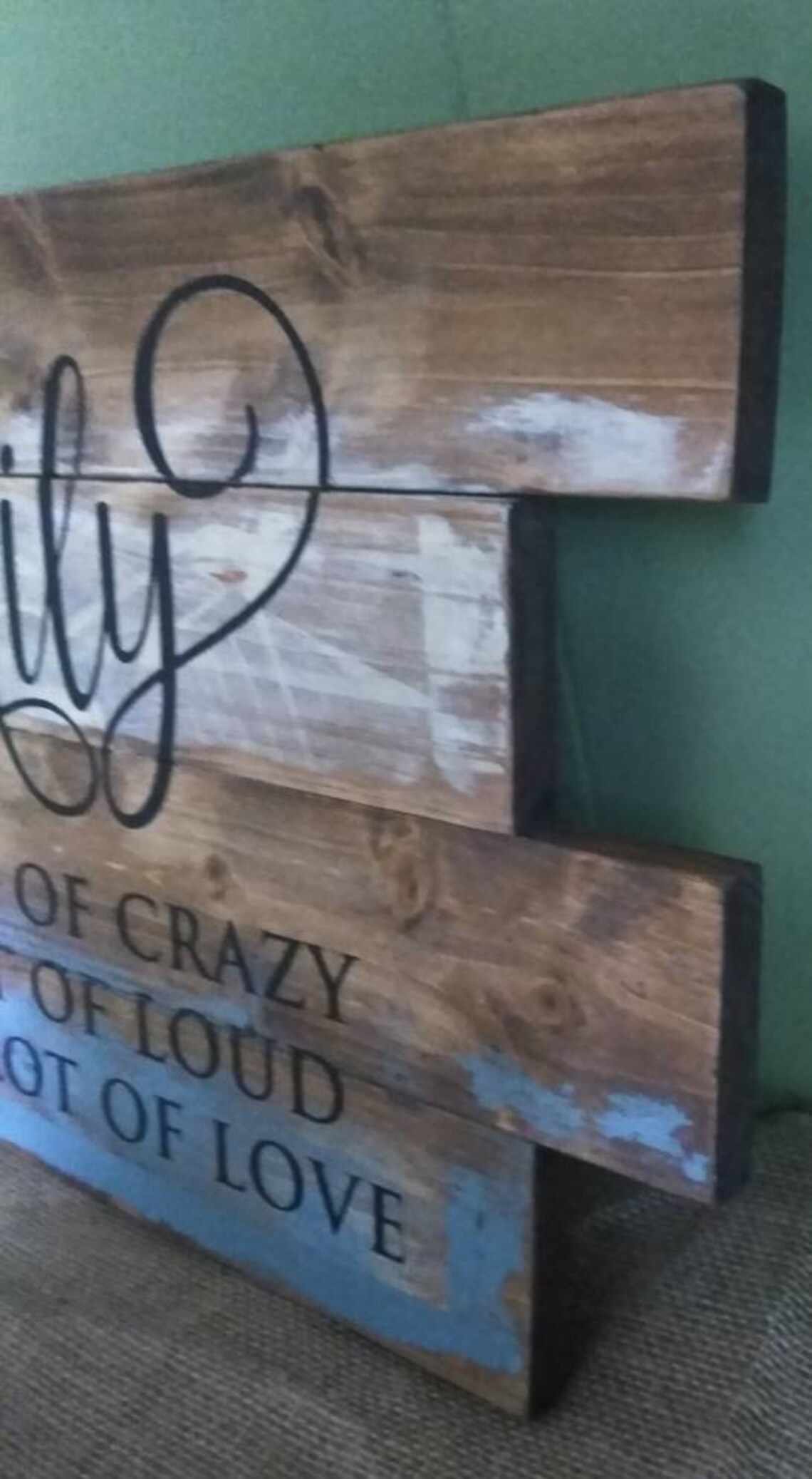 Family Sign Little Bit Crazy Sign Lot of Love Sign Crazy | Etsy