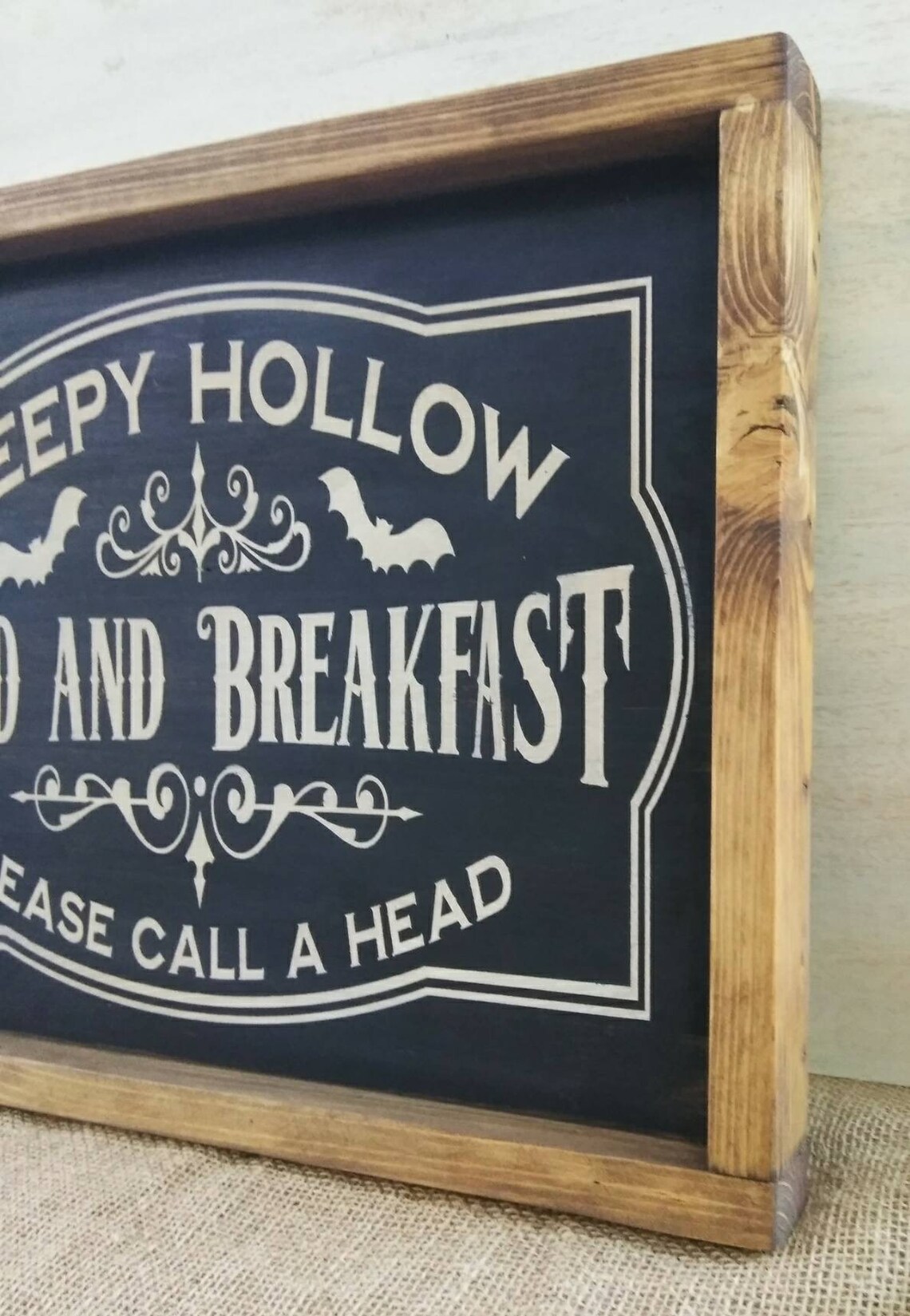 Sleepy Hollow Sign - Halloween Sign - Black Sign - Halloween Decor ...