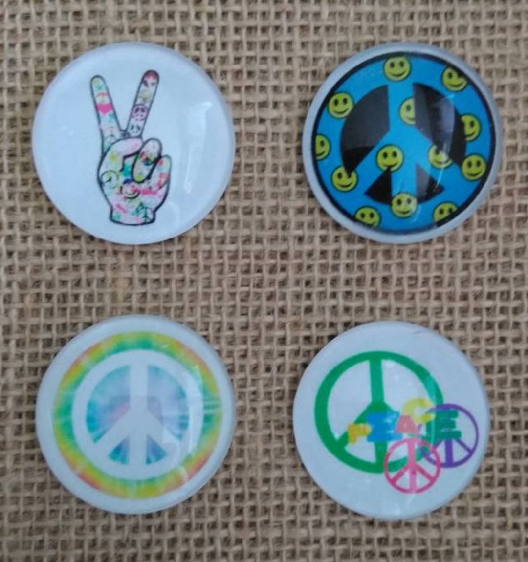 Hippie Magnets Peace Sign Magnets Tie Dye Magnets Love - Etsy