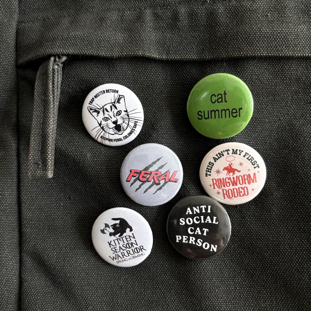 Cat Rescue Pins/magnets (TNR, Kitten Season, and More!) - Etsy