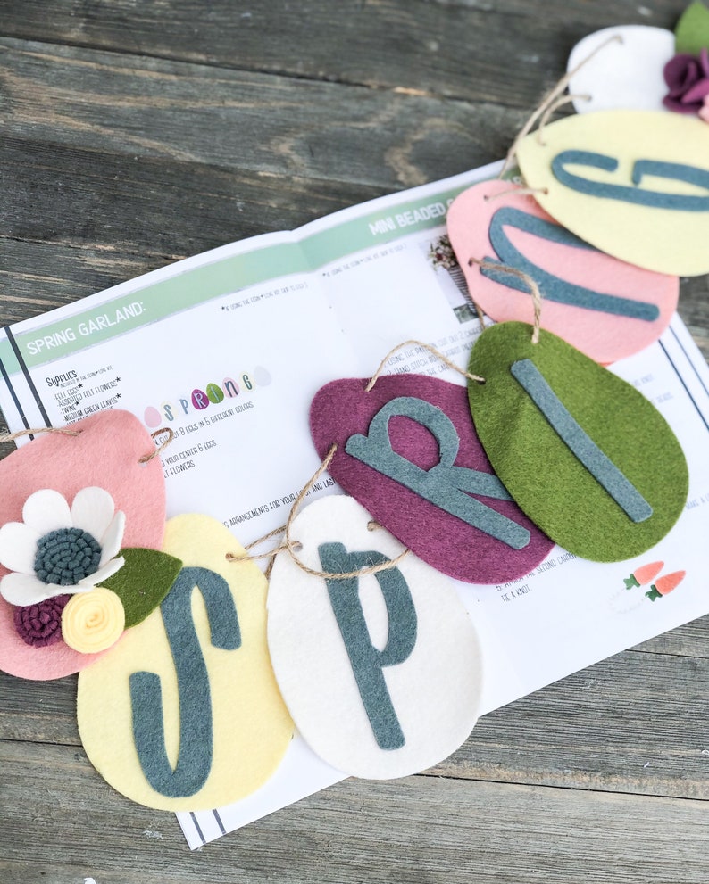PDF pattern E-book: Five Fun Felt Projects For... Spring | Etsy