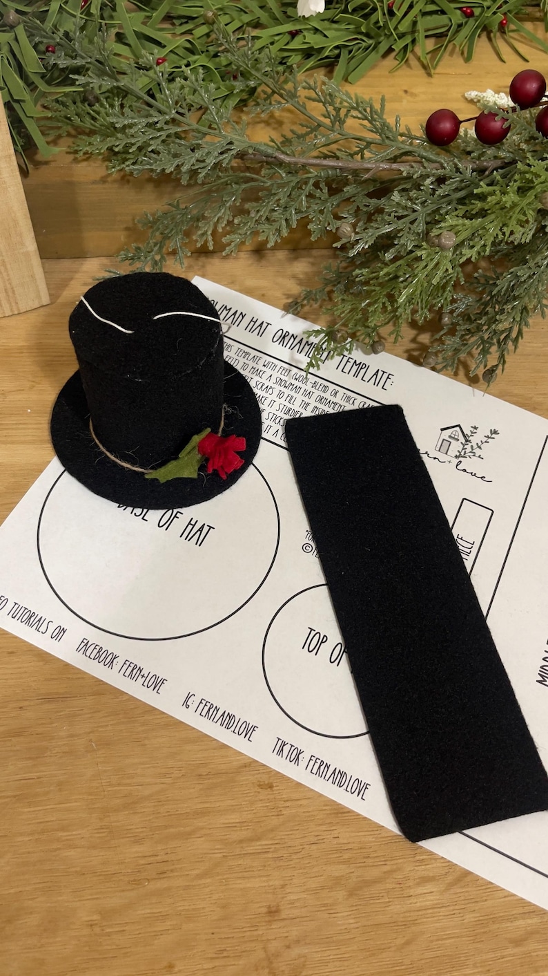 PDF Digital Download- Snowman Hat Template | Christmas Crafting ...
