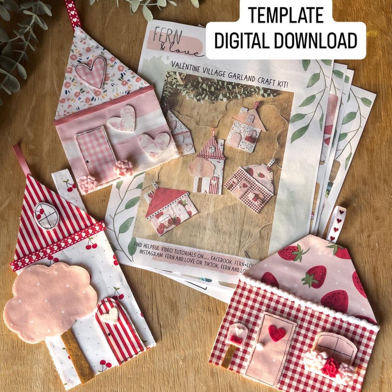 Valentines Sewing Garland - Etsy UK