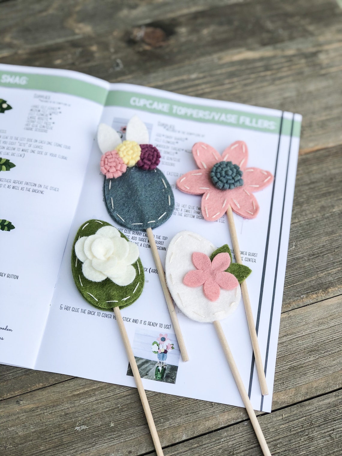 PDF Pattern* | E-book: Five Fun Felt Projects For... Spring! | DIY ...
