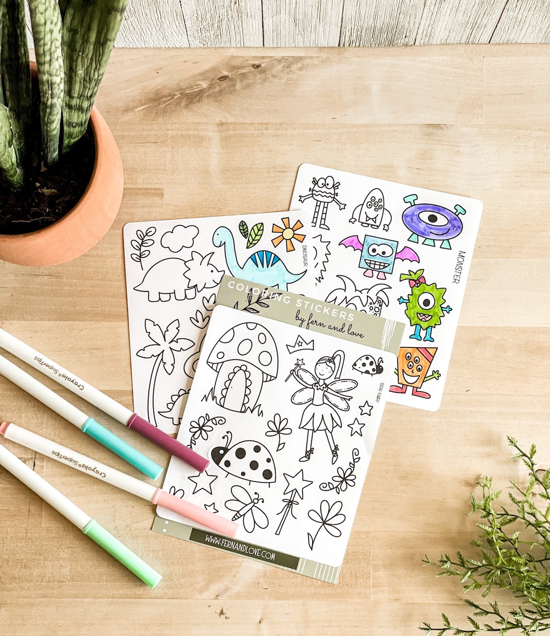 Color Your Own Stickers: Made by Fern+love -create Your Own Bundle ...