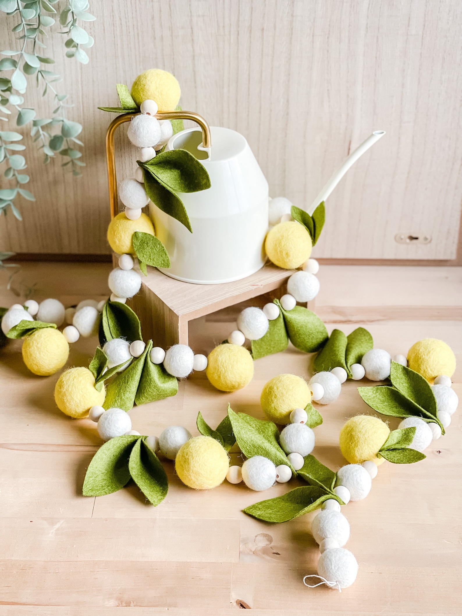 Lemon Garland (felt Ball Garland): Summer Home Decor by Fern+love ...