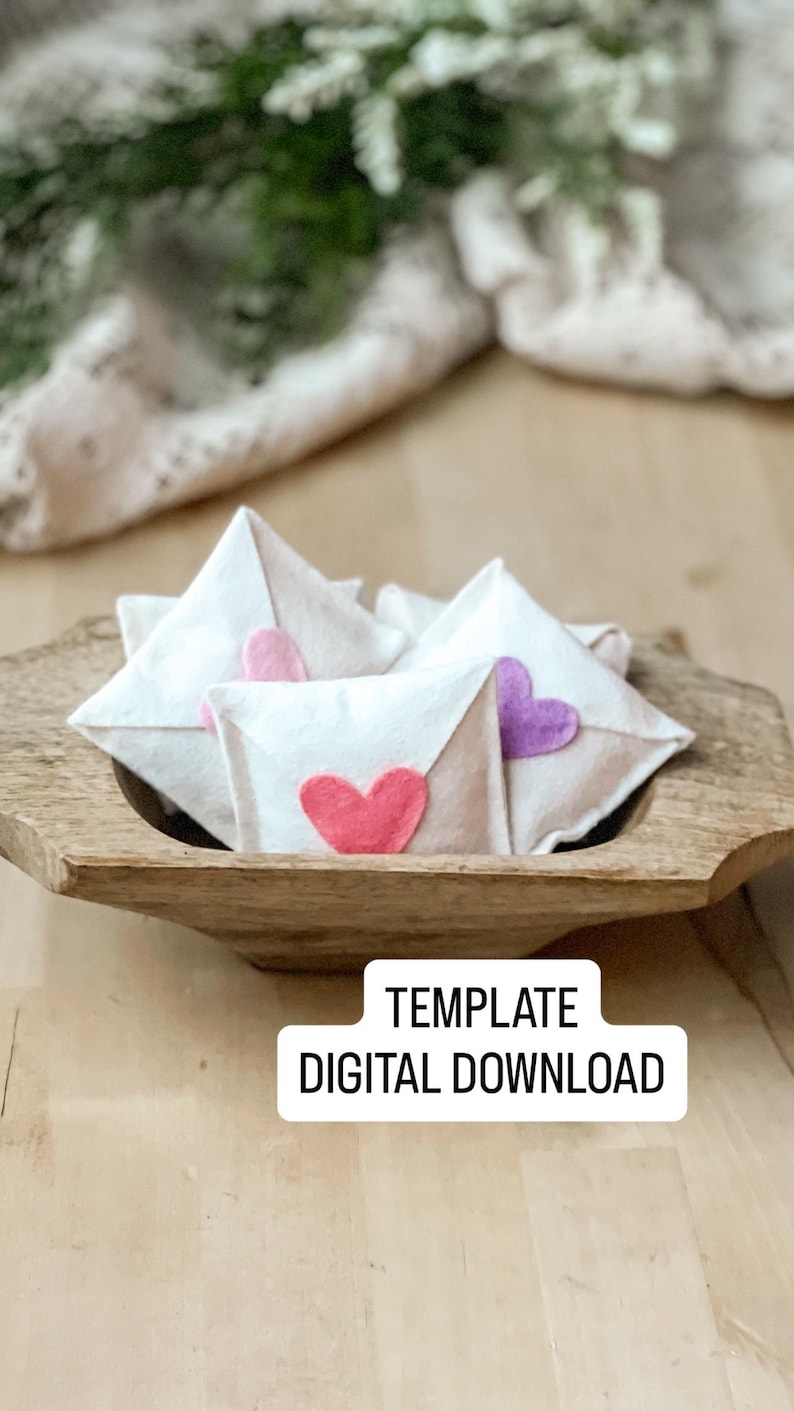 PDF Digital Download- Simple Valentine Crafts Template | Mini Felt ...
