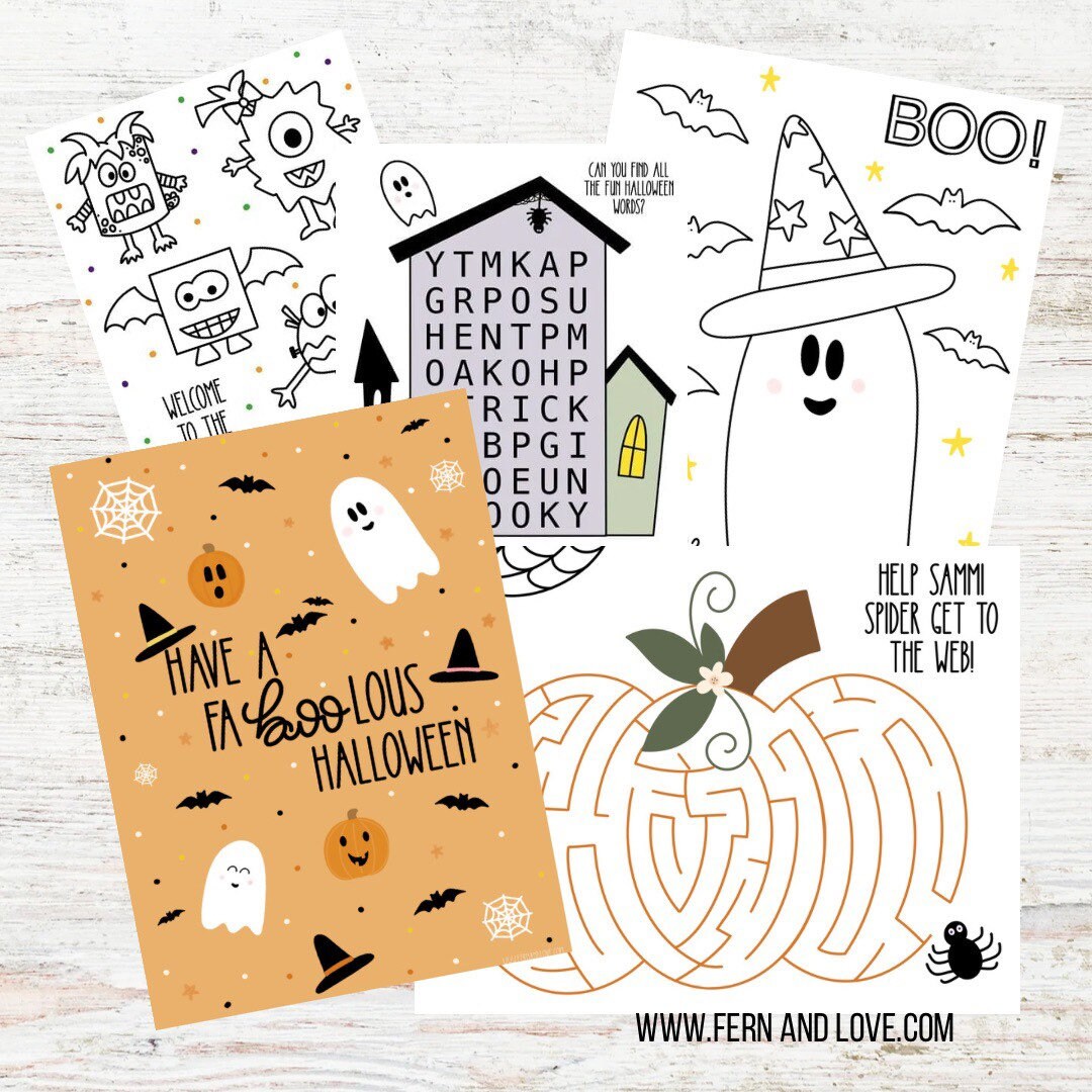 Halloween Kids Activities-digital Downloads | Halloween Download ...