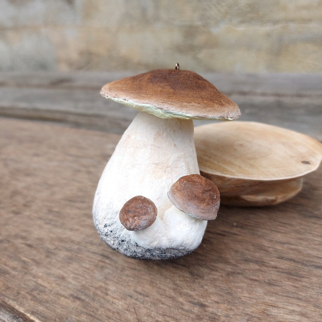 Boletus Edulis Realistic Mushroom Spun Cotton Christmas Tree Ornament ...