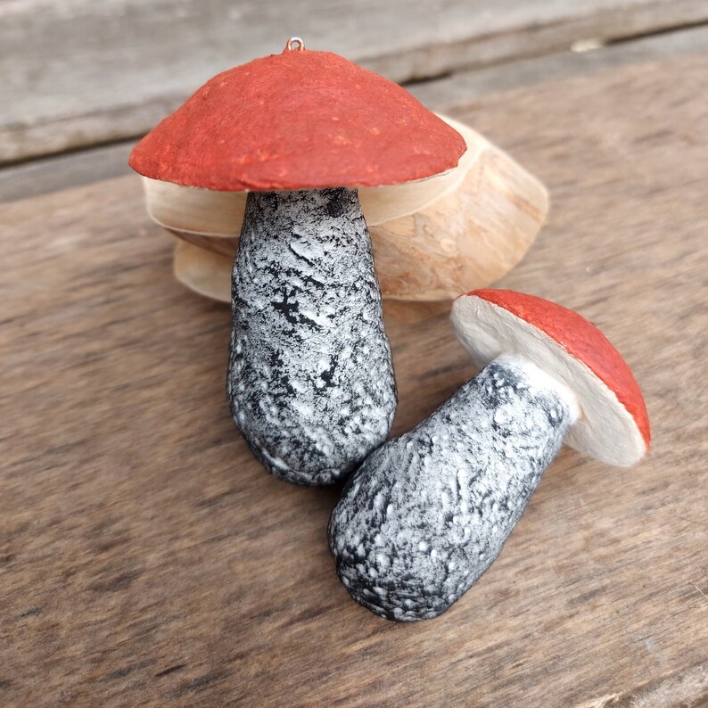 Red-cap-boletus Aspen Mushroom Christmas Ornament Spun Cotton Home ...