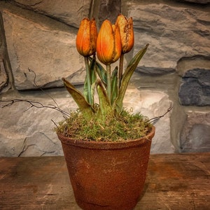Primitive Tulip Pots - Etsy