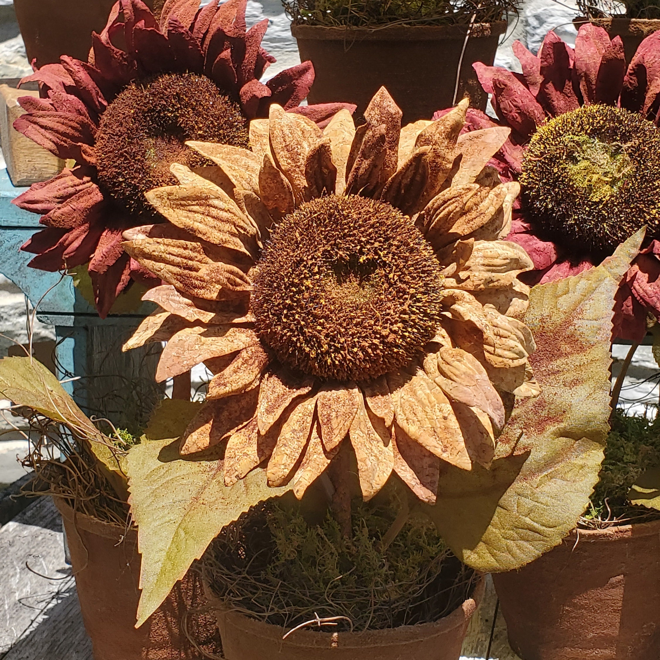 Primitive Sunflower in Pot - Etsy