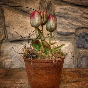 Primitive Tulip Pots - Etsy