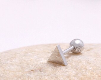 Cone Spike Solid Gold Barbell Ear Cartilage, Conch, Helix, Lobe ...