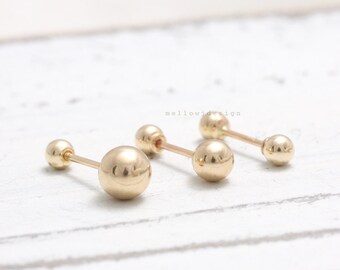 Cone Spike Solid Gold Barbell Ear Cartilage Conch Helix | Etsy