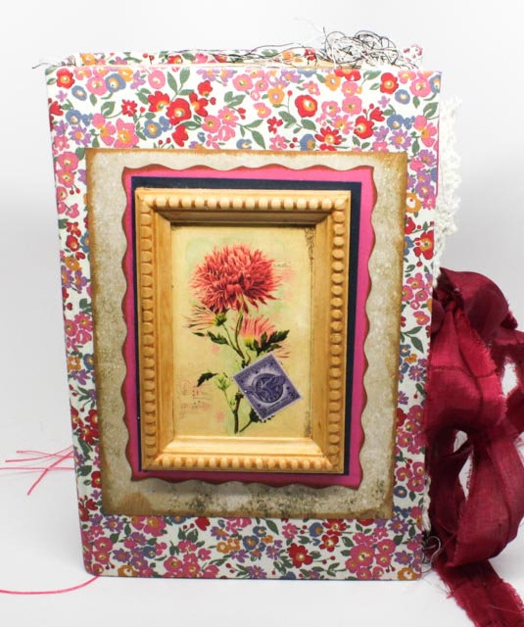 PINK CARNATION - Shabby Chic - Vintage - Junk Journal - 6 X 9 - Etsy