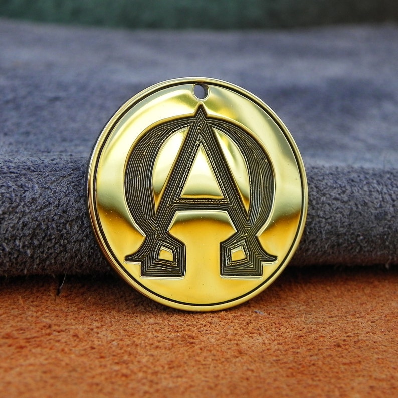 Alpha and Omega pendant Jesus Christ God Symbol Talisman | Etsy