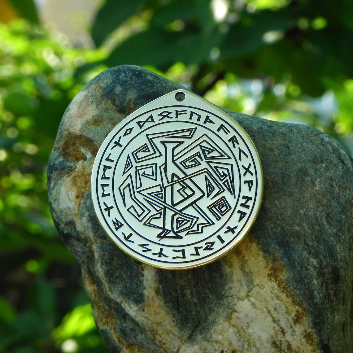 Thurisaz rune talisman Rune pendant Viking necklace nordic | Etsy