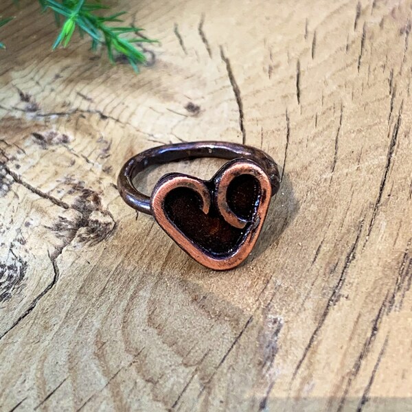 Hammered Copper Ring - Etsy