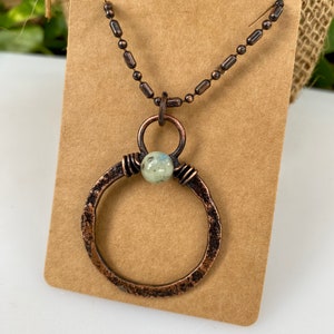 Rustic Antiqued Hackmanite Copper Pendant Necklace - Etsy