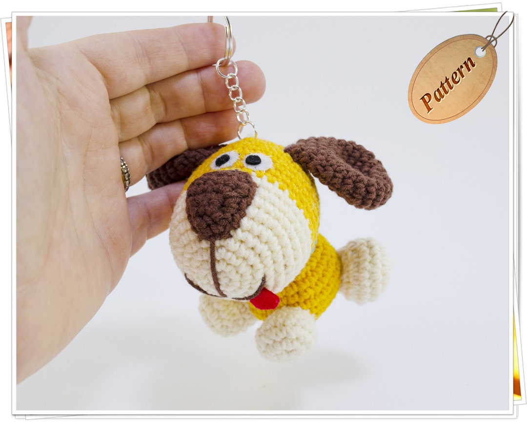 Crochet Puppy Dog Keychain PDF Pattern/amigurumi Cute Puppy Keyring ...