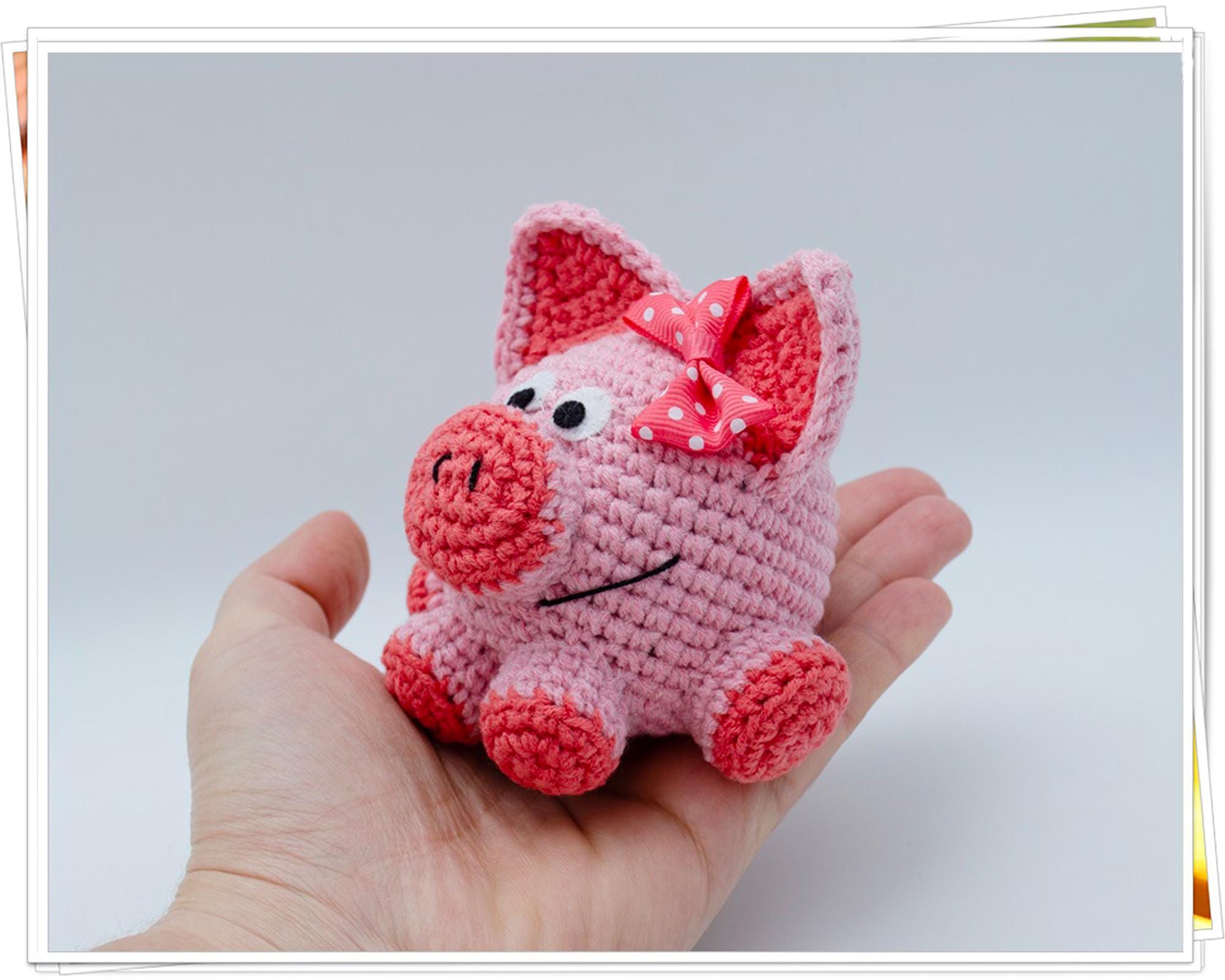 Crochet Mini Pig Amigurumi Pattern: Piggy Toy Keychain (PDF Pattern) - Etsy