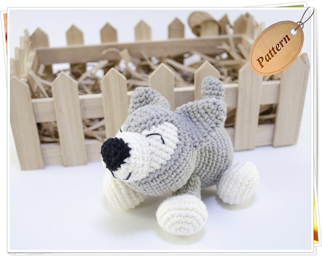 Crochet Husky Puppy, Amigurumi Husky Pattern, Crochet Husky PDF ...
