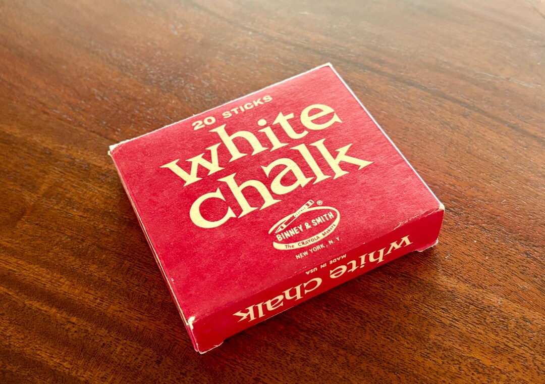1960s Mid Century MCM Vintage Chalk Box | Ephemera | School Supplies | Packaging | Typography - Etsy