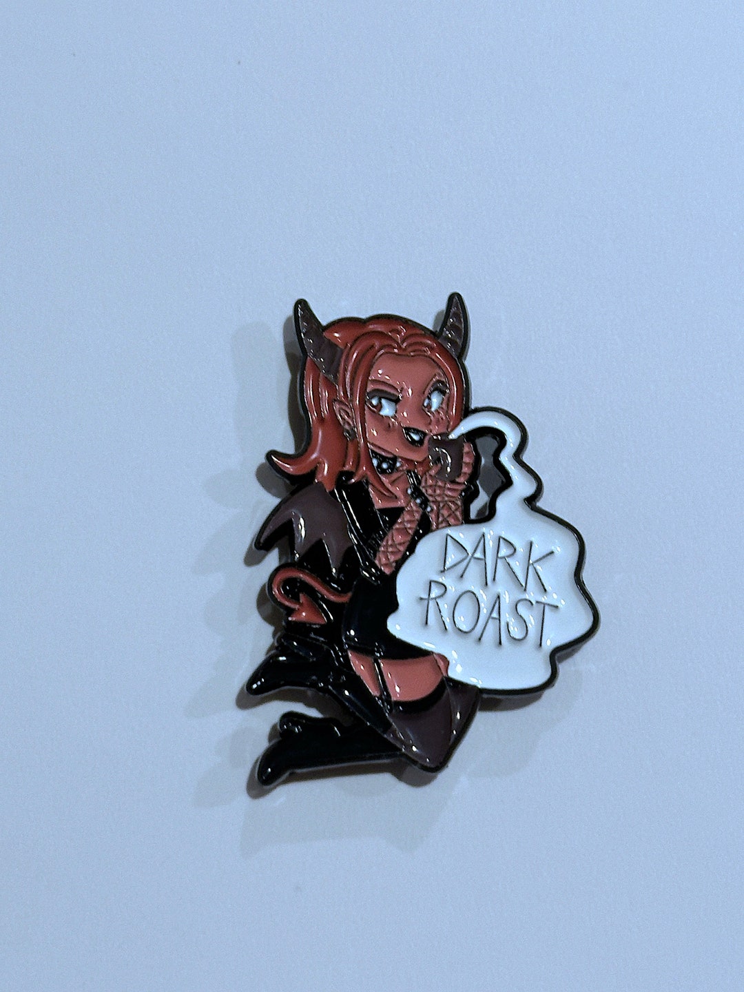 ENAMEL PIN: Dark Roast Devil - for Baristas & Coffee-lovers - Etsy