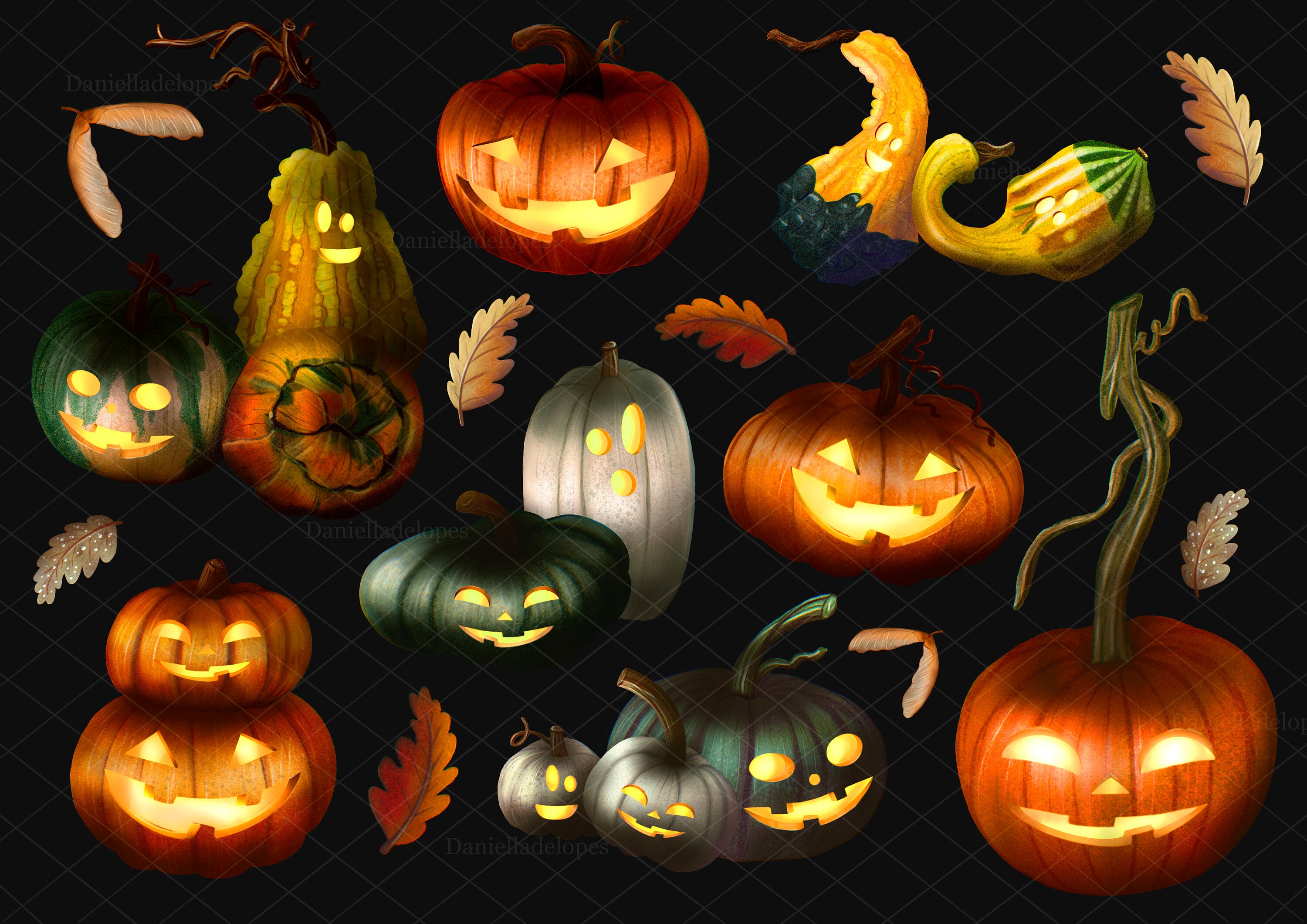 Pumpkin Clipart Fall Clipart Halloween Clipart Autumn - Etsy
