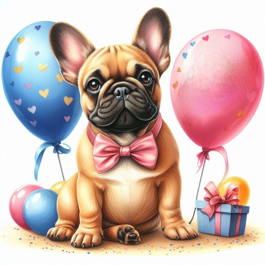 Tan French Bulldog Frenchie Greeting Birthday Card - Etsy