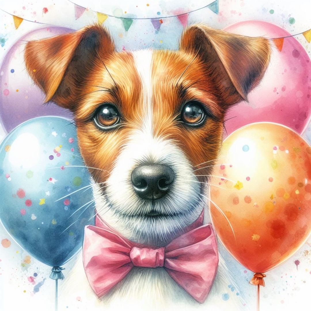Jack Russell Greeting Birthday Card - Etsy