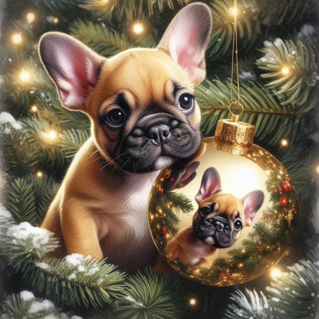 Pack of 5 French Bulldog Frenchie Christmas Cards B - Etsy